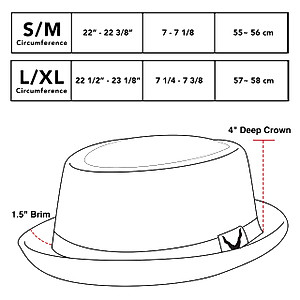 The Hat Depot Light Weight Classic Soft Cool Mesh Porkpie hat (L/XL, Black)