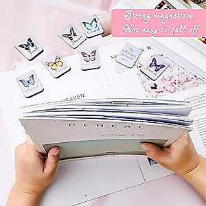 12 Pieces Butterfly Magnetic Bookmarks Inspirational Quotes Magnetic Bookmarks Magnet Page Markers Assorted Book Markers Set for Students Teachers School Home Office Supplies