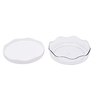 2Pack Lazy Organizer(9In+11In), Lazy Rotating Makeup Organizer, Cosmetic Display Cases, Perfume Organizer, Lazy Turntable for Cabinet, Spice Rack, Bathroom Organizer, Desk Organizers-Milky White