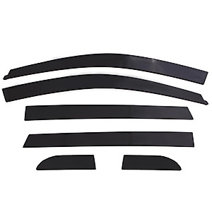 Auto Ventshade [AVS] Low Profile Ventvisor / Rain Guards | Smoke Color, 6 pc | 896005 | Fits 2008 - 2011 Subaru Impreza Hatchback (Includes WRX & STI)/Outback Sport Hatchback