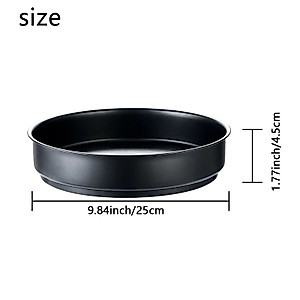 Lazy Susan Organizer Lazy Susan Turntable for Cabinet, 9.84 inch Stainless Steel Spice Rack Trays Storage for Kitchen Bathroom Pantry Cabinet Cupboard Table Organization, Black