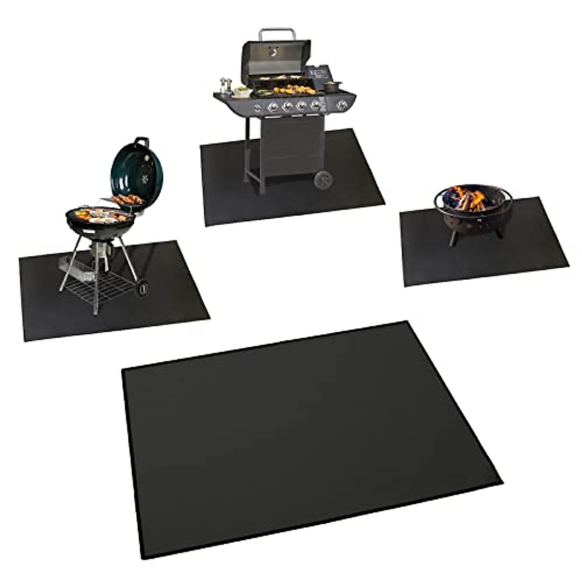 SFSGQZTZ Grill Mats for Outdoor Grill Deck Protector, 40 X 65 in, Fireproof Mats Protects Decks and Patios, Durable Fire Pit Mat, Portable and Waterproof