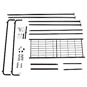 Clothing Garment Rack Metal Heavy Duty Double Rail Clothes Rack Organizer 2-Tier Storage Shelf for Boxes Shoes Boots Commercial Grade Multi-Purpose Entryway Shelving Unit for Home Office Bedroom Black