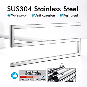 KES Hand Towel Stand with Marble Base, S-Shape Towel Rack Free Standing Hand Towel Holder for Bathroom Countertop SUS304 Stainless Steel Brushed Finish, BTH223-2