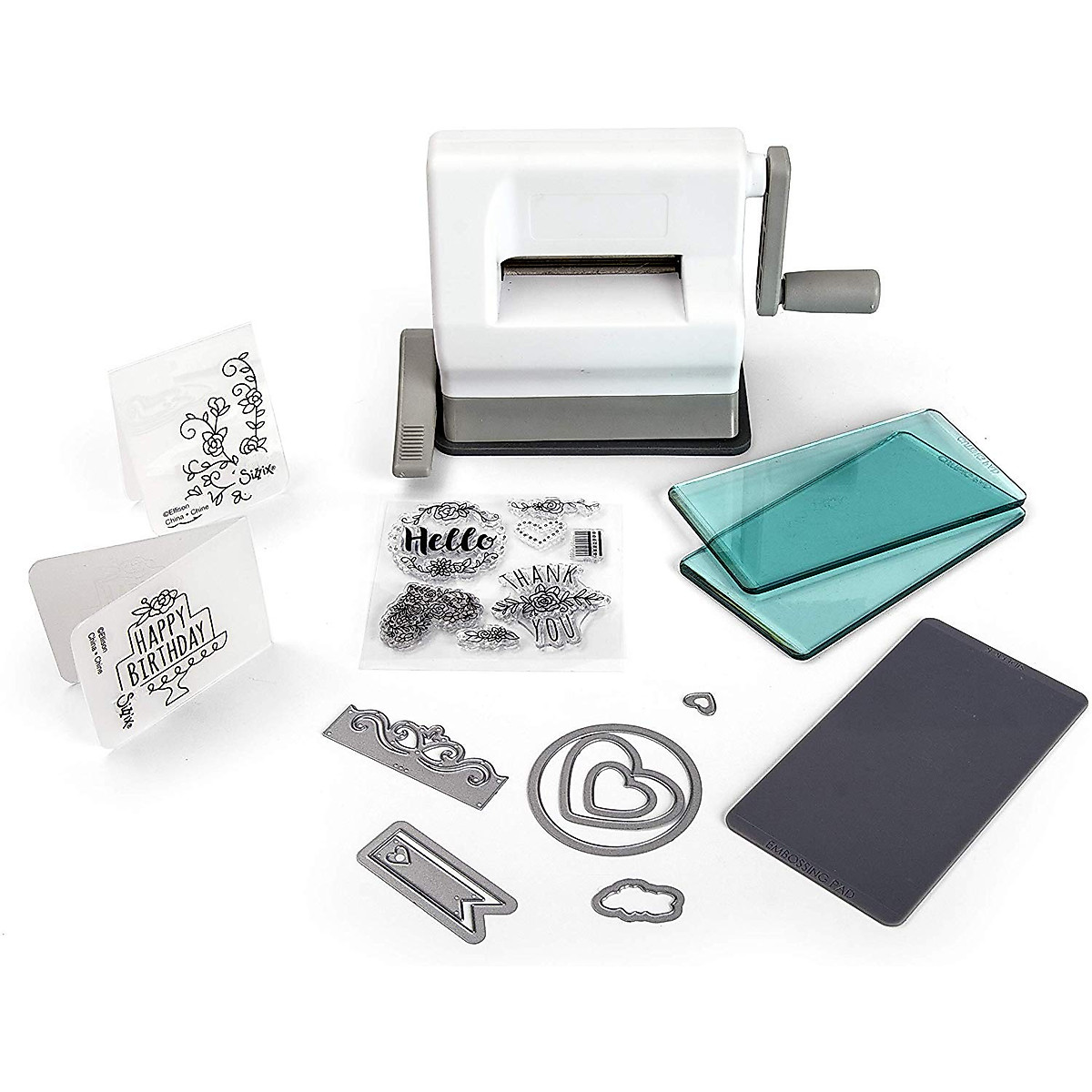 Sizzix Sidekick Starter Kit 661770 Portable Manual Die Cutting & 661769 Sidekick Cutting Pads, 1 Pair, Aqua, One Size
