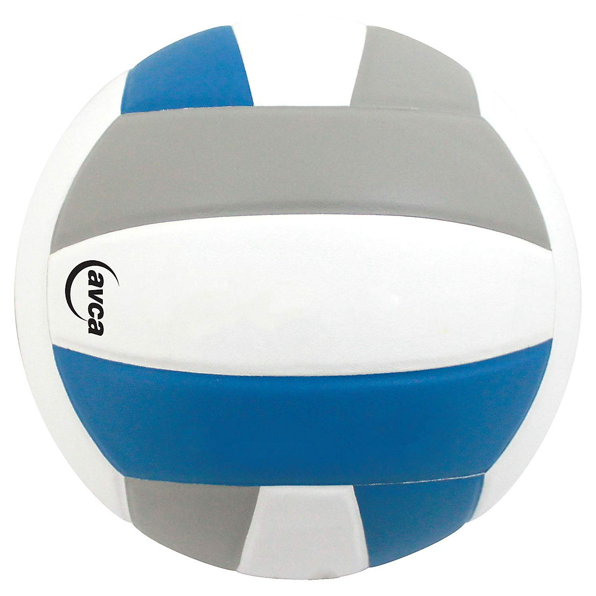Baden | All American | Premium Composite Leather Feel | Indoor Tournament Volleyball | Built for Club Volleyball 13U to 18U | Official Size + Weight | Grey/Blue/White | AVCA Approved