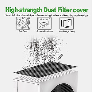 Dust Plugs for Xbox Series S, Accessories with 7 Silicone Dust Plugs and 4 PVC Meshs Set, 6 Thumb Grip Caps,USB HDMI LAN Power CD-Driver Interface Anti-dust Cover Dustproof Plug for Series S Console