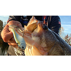 Nomad Design Swimtrex Lipless Vibration Fishing Lure with Patented Autotune System - Realistic Baitfish Action, Enticing Movement, 66 SNK FR 2-1/2" - 1/2oz, Brown Craw