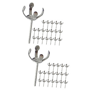 VILLCASE 40 pcs Pearl Claw Holder earring posts for jewelry making claw style blanks prong jewelry making earrings supplies pearl stud earrings for women gem Miss pendant Stainless steel