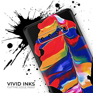 DesignSkinz Liquid Abstract Paint V75 Protective Vinyl Decal Wrap Skin Cover Compatible with The Samsung Galaxy S20 (Screen Trim & Back Glass Skin)