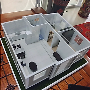 Factory Direct Supply 20Ft Expandable Container Houses Prefab Living Villa Folding Portable Mobile Houses to Live in Customizable 1 2 3 4 bedrooms, Equipped with Kitchen and Bathroom Tiny Homes 40ft