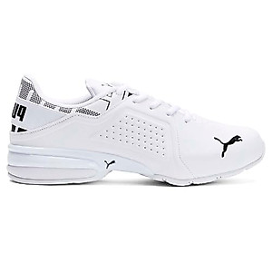 PUMA Mens Viz Runner Repeat Wide Running Sneakers Shoes - White - Size 12 M
