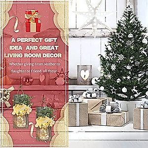 Mason Jar Sconces Home Design Wall Decor Remote Control Farmhouse Shabby Chic Living Room Kitchen Bedroom Bathroom Decoration with 6-Hour Timer LED Lights Flowers Silk Hydrangea Set of 2 Grey