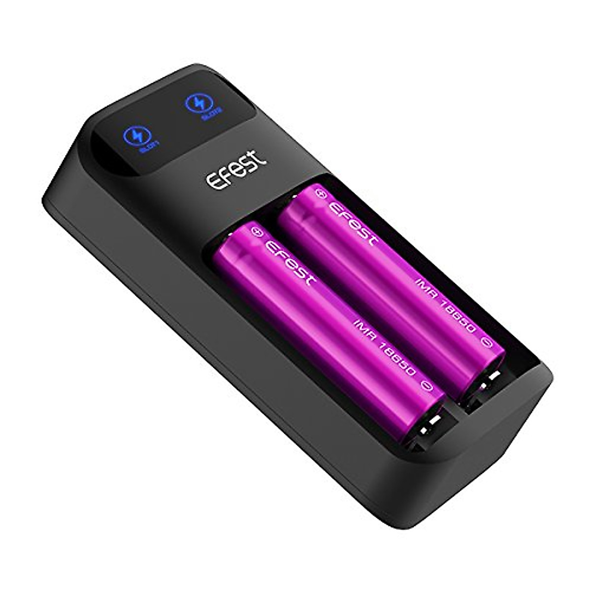 Efest LUSH Q2 Intelligent LED Battery Charger Compatible with Lithium IMR 3.6V and 3.7V Batteries