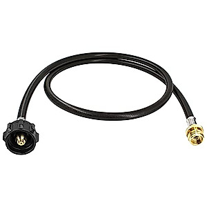 MCAMPAS 6FT Propane Adapter Hose 1lb to 20lb Converter for Weber Gas Grill, Buddy Heaters, Coleman Camping Stove, QCC/Type 1 Tank Connector 1 LB Portable Appliance to 20 lb Propane Tank