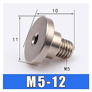 SSIMOO 10pcs Vacuum Suction Cup Connector Fitting Environment Friendly M5 M6 Conversion PFG PJG Vacuum Chuck Supporting Screw Pneumatic kindly (Color : M5-12)