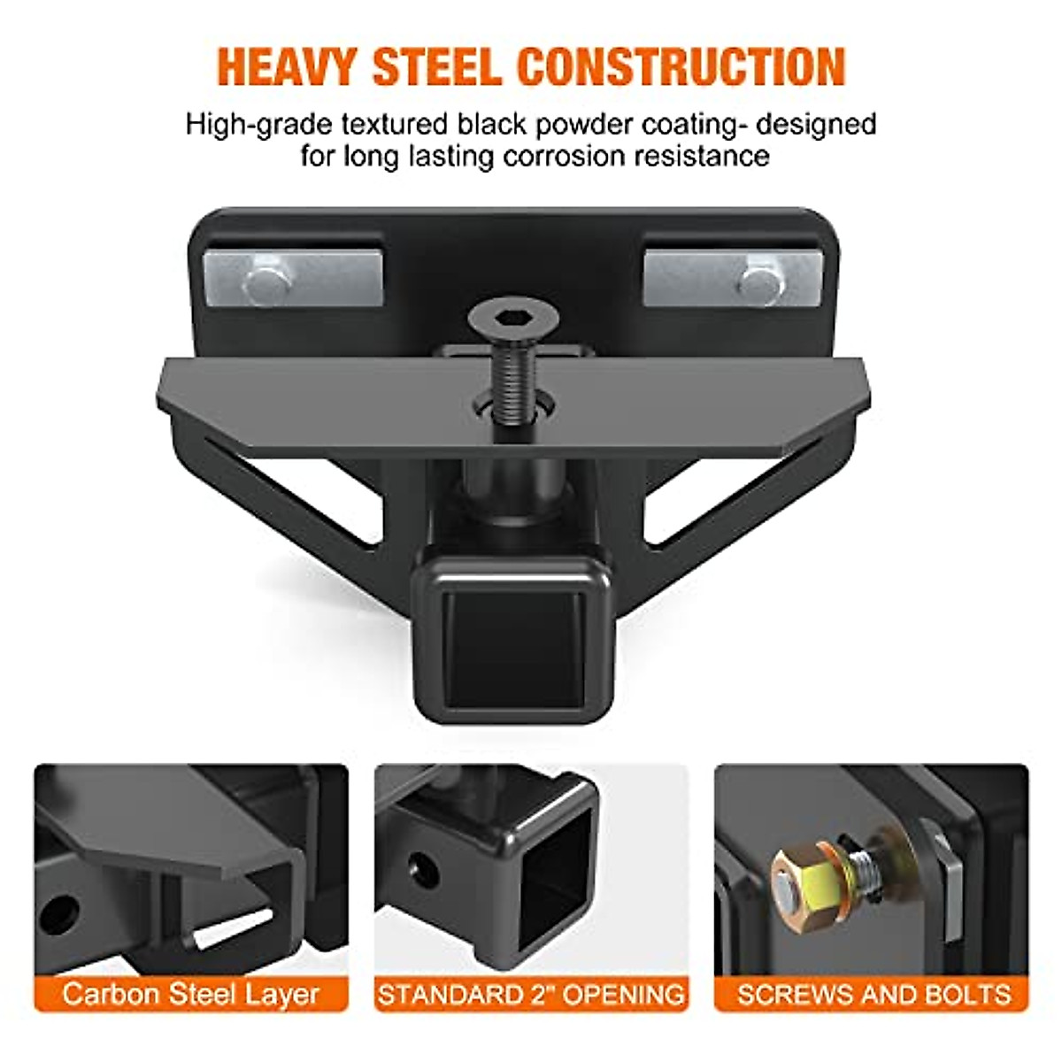 Sulythw Class 3 Rear Trailer Hitch Receiver for Dodge Ram, 2 Inch Towing Hitch Receiver with Cover Kit for 2003-2018 Dodge Ram 1500&2003-2013 Ram 2500/3500 & 2019-2021 Ram 1500 Classic