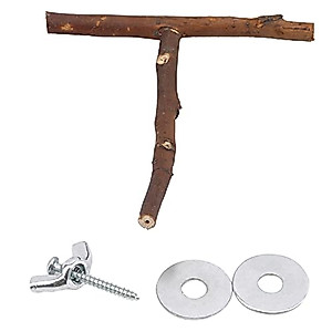 ShanLily Wood Bird Perches Parrot Stand Natural Perch Parakeet Toys Bird Cage Accessories for Bird Supplies Budgie Platform