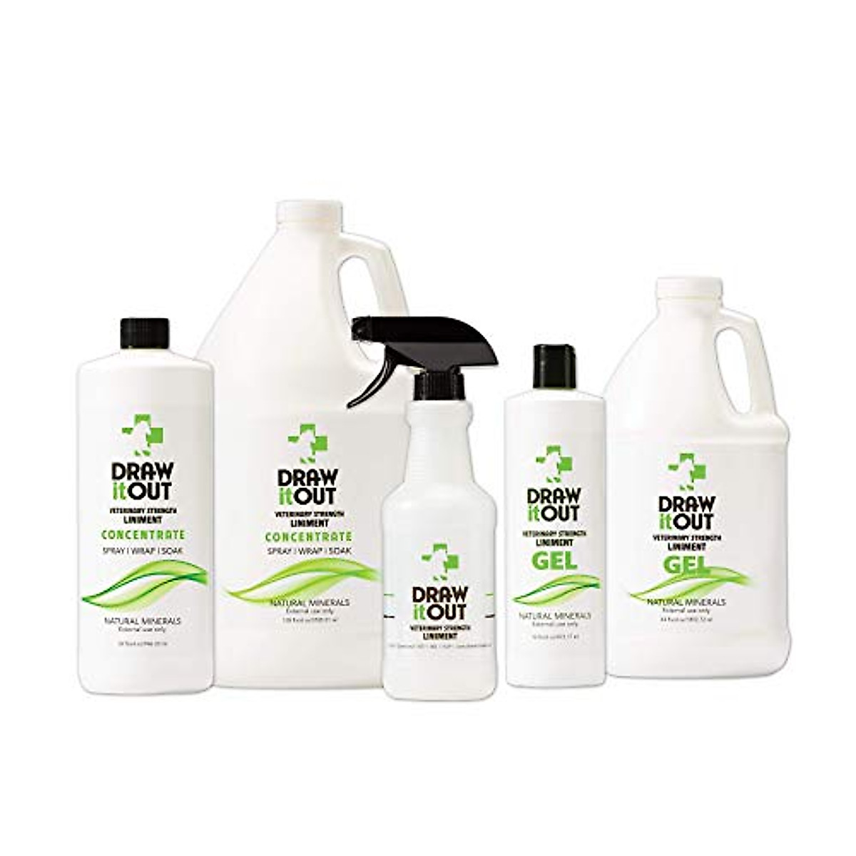 Draw It Out Liniment Gel - Veterinary Strength - Odorless and Colorless - Pain Relief Topical Analgesic Horse Cream for Joint and Muscle Pain - Natural Mineral - 64 oz