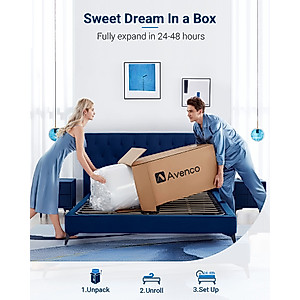 Avenco Twin Mattress Topper, 4 Inch Memory Foman Mattress Topper Cooling Gel Infused, Medium Firm Twin Size Topper with Washable Cover, CertiPUR-US Certified, White (T4FM05)