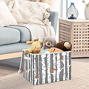 Krafig Cartoon Cute Animal Squirrel Foldable Storage Box Large Cube Organizer Bins Containers Baskets with Lids Handles for Closet Organization, Shelves, Clothes, Toys