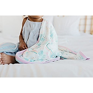 Large Premium Knit Baby 3 Layer Stretchy Quilt Blanket"Whimsy" by Copper Pearl