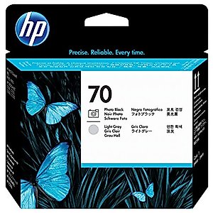 HP 70 Photo Black & Light Gray DesignJet Printhead (C9407A) for DesignJet Z5400, Z5200, Z3200, Z3100 & Z2100 Large Format Printers, Photo Black Printhead