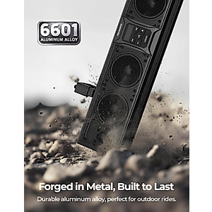 KEMIMOTO 6-Speaker Metal UTV Sound Bar Waterproof Bluetooth Music Sync Multicolor Lights 25-inch SxS Speakers Wireless Control Soundbar for UTV Golf Cart w/ 1.25 in - 2 in Roll Bar