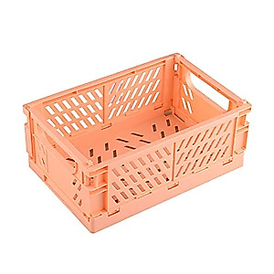 Storage Basket Collapsible Large Capacity Plastic Foldable Home Crate Box for Daily Used Valentine's Day/Mother's Day/Wedding/Anniversary/Party/Graduation/Christmas/Birthday Gifts - Green L