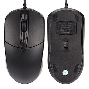Zhiyavex Wired Gaming Mouse,1600DPI Ergonomic Mice,Heated Mouse with 3 Speed Temperature Adjustment/Timing,USB Photoelectric Mice,3D Non Slip Roller,for Laptop PC Desktop Notebook, black