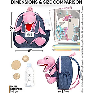 Pink Dinosaur Toys Girls, Dinosaur Toys for Kids 2-4, Gifts for 3 Year Old Girl Birthday Gift Ideas, Dinosaur Backpack Kids 3-5, Toddler Backpacks Girls 2-4, Toddler Girl Toys 3 Year Old Girls