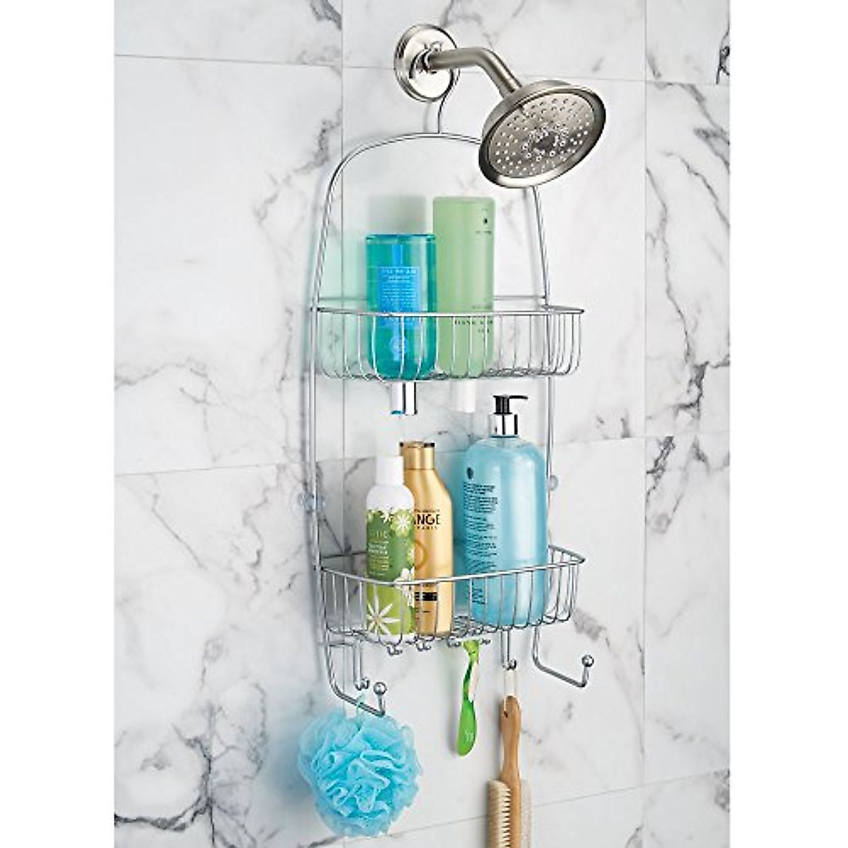 InterDesign Raphael Bathroom Shower Caddy, X-Large - Silver