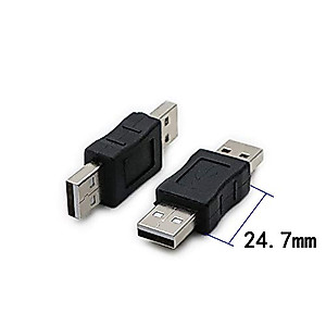 rgzhihuifz 2 Pack USB Male to USB Male Gender Changer Adapter Coupler Converter