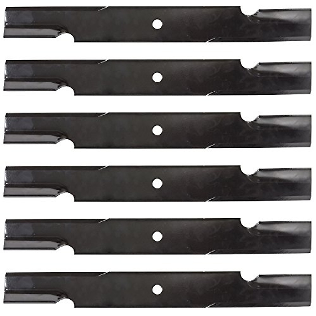 Replaces Ferris 6PK Oregon 91-638 Notched Blades fits on Scag, Turf Tiger, Cheetah 61" Cut 482879, 482881
