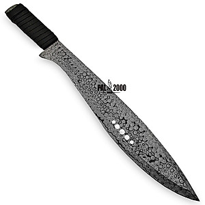 PAL 2000 KNIVES HUN-9060 Custom Handmade Damasucs Steel Hunting Sword Full Tang with Sheath
