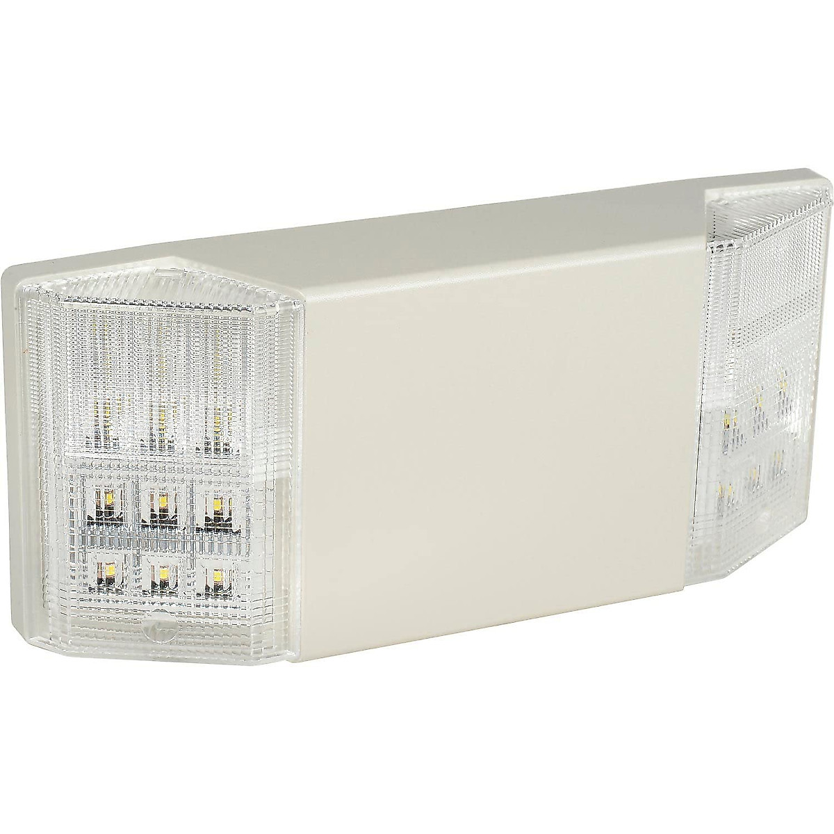 Global Industrial 2 Head LED Emergency Unit w/Fixed Optics