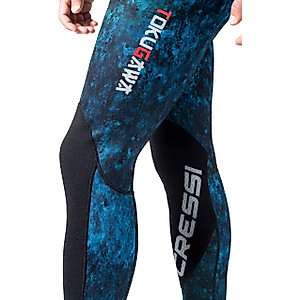 Cressi mens Two-Piece 2 pieces Spearfishing Wetsuits, Camo Blue, Medium US