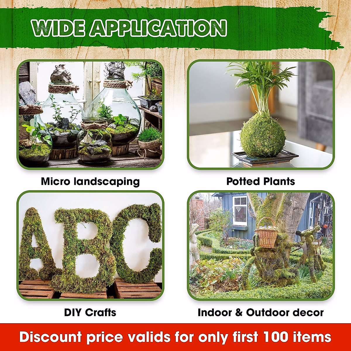 Duspro 5oz Hamster Bedding, Natural Forest Moss Bedding for Hamster, Hamster Bedding Odor Control, Decorate Hamster Hideout with Moss.