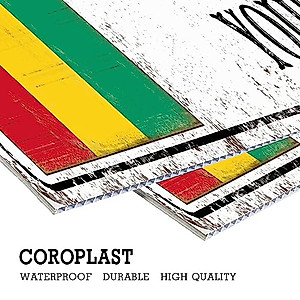 Guinea Yard Signs with Stakes 12x18 Inch International Bunting Banner Funny Yard Sign for House Rent Party Supplies Décor