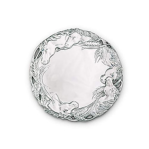 Arthur Court Designs Aluminum Horse Round Tray 12 inch Diameter