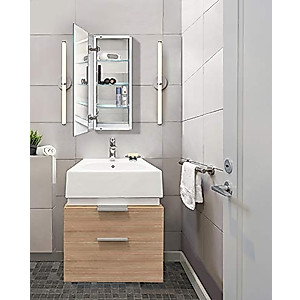 Krugg Medicine Cabinet | Recess or Surface Mount | Blum Hinge 170 Degree Soft Close | (12"x30")