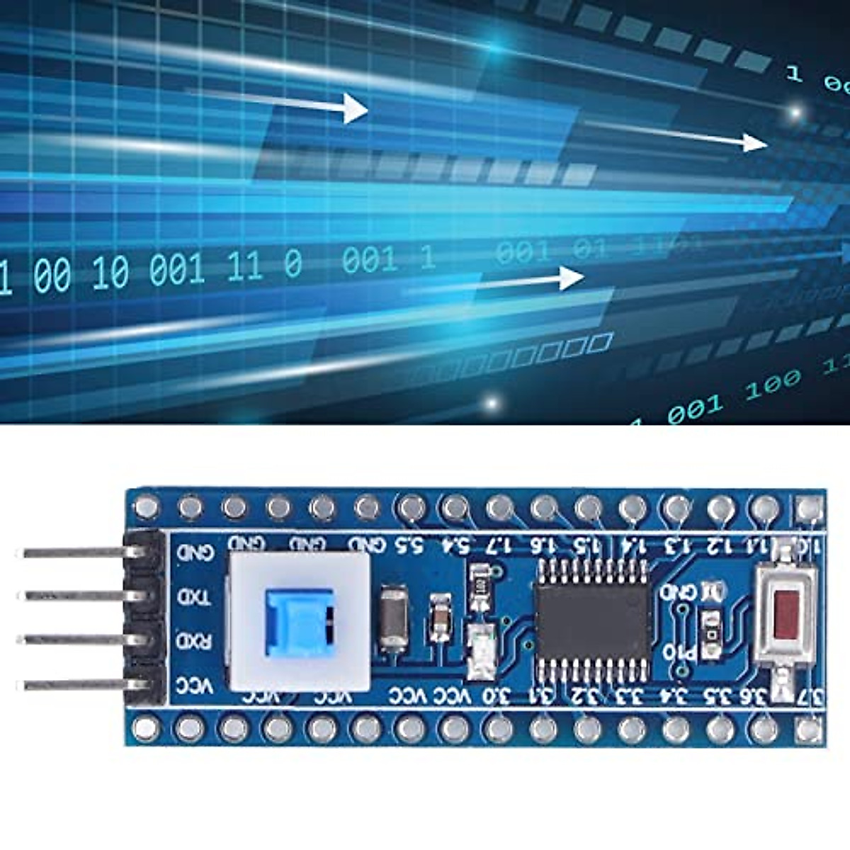 Core Boards Module, STC15W408AS Chip Easy Installation 6 Channel VCC GND LED Indicator High Speed Development Board for DIY