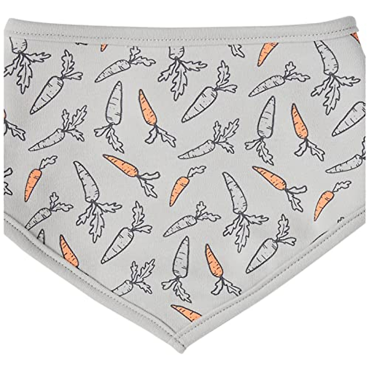 Amazon Essentials Unisex Kids' Bib Set, Pack of 6, Bunny/Carrots/Rugby Stripe/Stripe, One Size