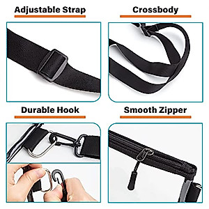 Clear Bag Stadium Approved, 2 pk Plastic Crossbody Tote Bag for Concerts, Transparent Purse with Pocket, Shoulder Strap