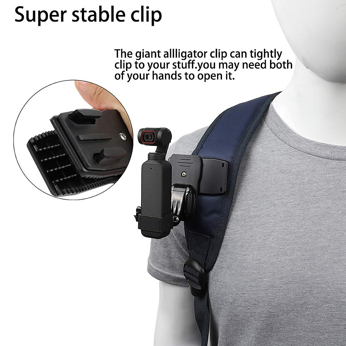 PellKing Accessories Kit for DJI Osmo Pocket 2,New Quick Release Head Strap Mount + Chest Mount Harness + Backpack Clip Holder + 360°Rotating Wrist Strap