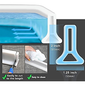 KFJZGZZ 39 inch Silicone Water Guard for Kitchen Sink, Rubber Shower Threshold Splash Guard, Water Stopper Shower Door Seal Strip, Sink Splash Guard Suitable for Kitchen Bathroom Bathtub