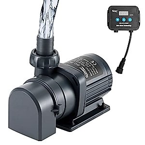 hygger 800GPH Quiet Submersible and External 24V Water Pump, with Controller (30%-100% Settings), Powerful Return Pump for Fish Tanks, Aquariums, Ponds, Fountains, Sump, Hydroponics (25W, 9.8ft)