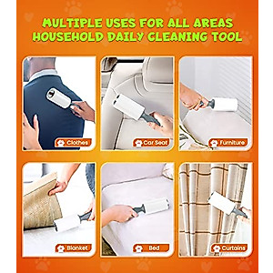 KONIZY Lint Rollers for Pet Hair Extra Sticky, 500 Sheets Mega Value Set Roller with 2 Upgraded Handles, 5 Portable Remover Clothes, Furniture, Carpet, Dog & Cat Removal