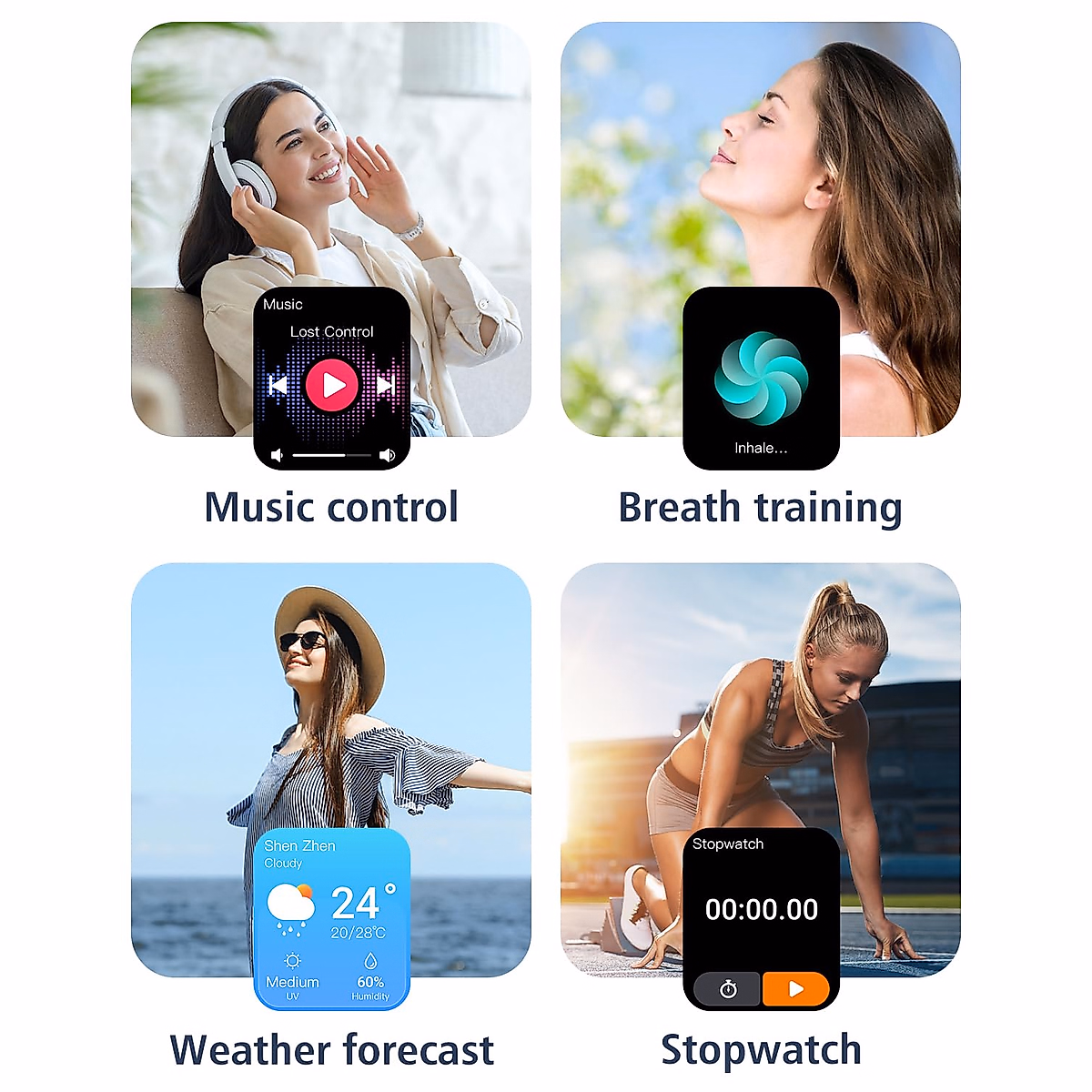 GRV Smart Watch for iOS and Android Phones (Answer/Make Calls), Watches for Men Women IP68 Waterproof Smartwatch Fitness Tracker Watch with Heart Rate/Sleep Monitor Steps Calories Counter (Gray)