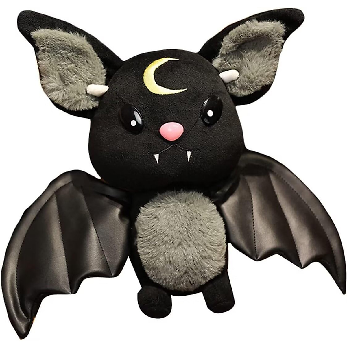 Clanam 1Pcs Plush Bat Toy 8 inches Stuffed Animals Plush Doll，Soft Cute Best Gift Suitable for All of Age, Christmas Birthday Halloween Home Decoration Gift（Black）